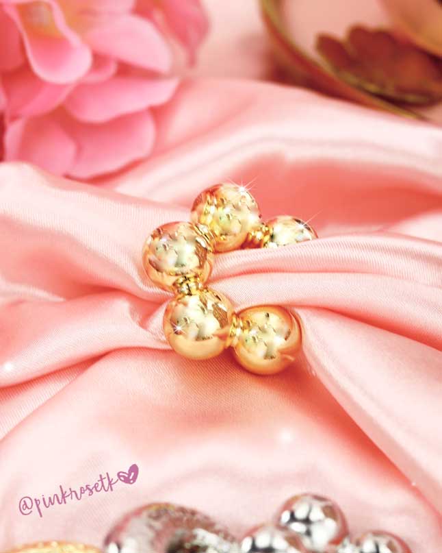 Ear cuff dorado chunky bubbles – Pink Rose tk